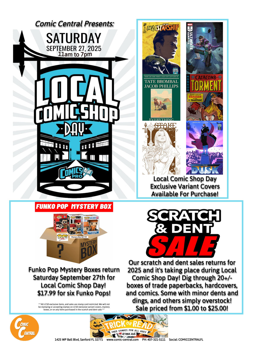 Comic Central Presents Local Comic Shop Day Saturday September 27th, 2